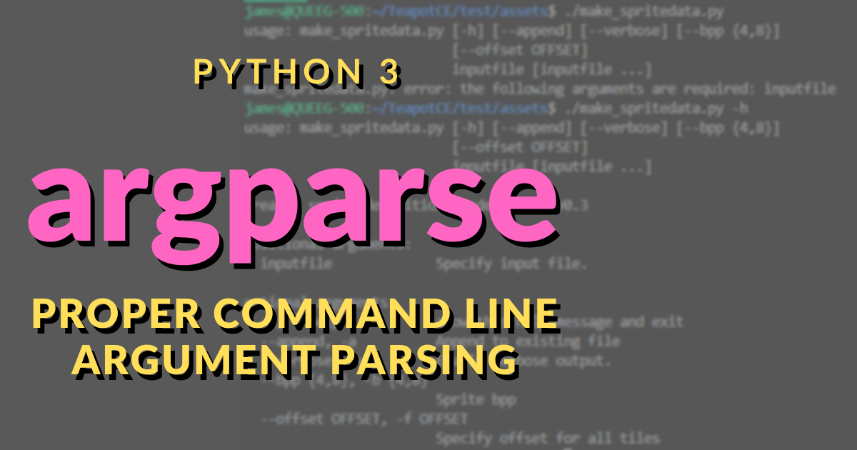 Python Commandline Argument Parsing Ncot Tech 2492